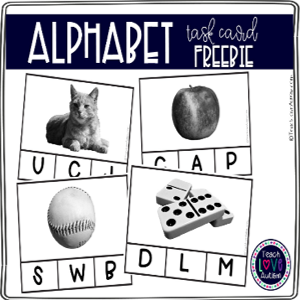 Alphabet Task Cards - Teach Love Autism