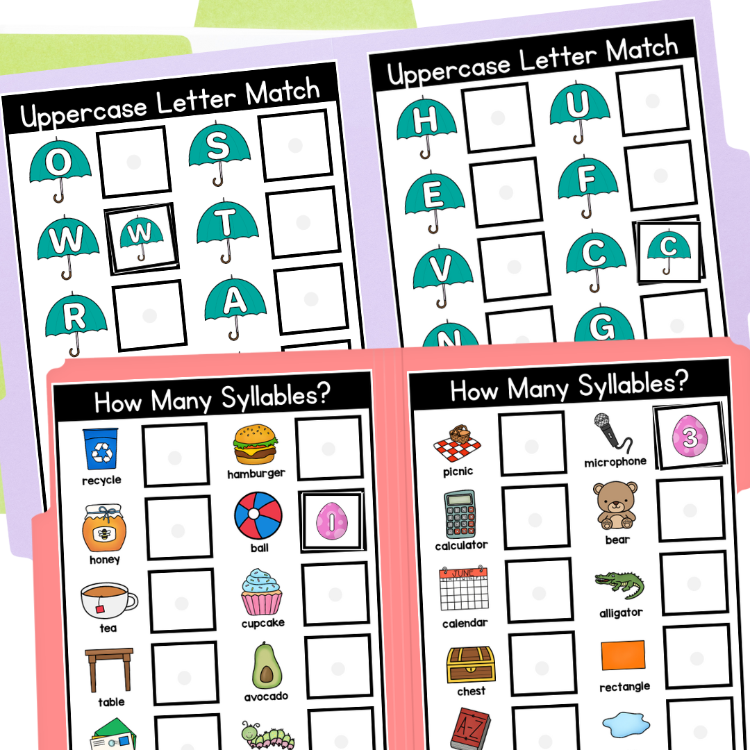 April Reading File Folders - Teach Love Autism