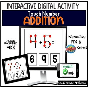 Teaching Addition with Digital Task Cards - Teach Love Autism