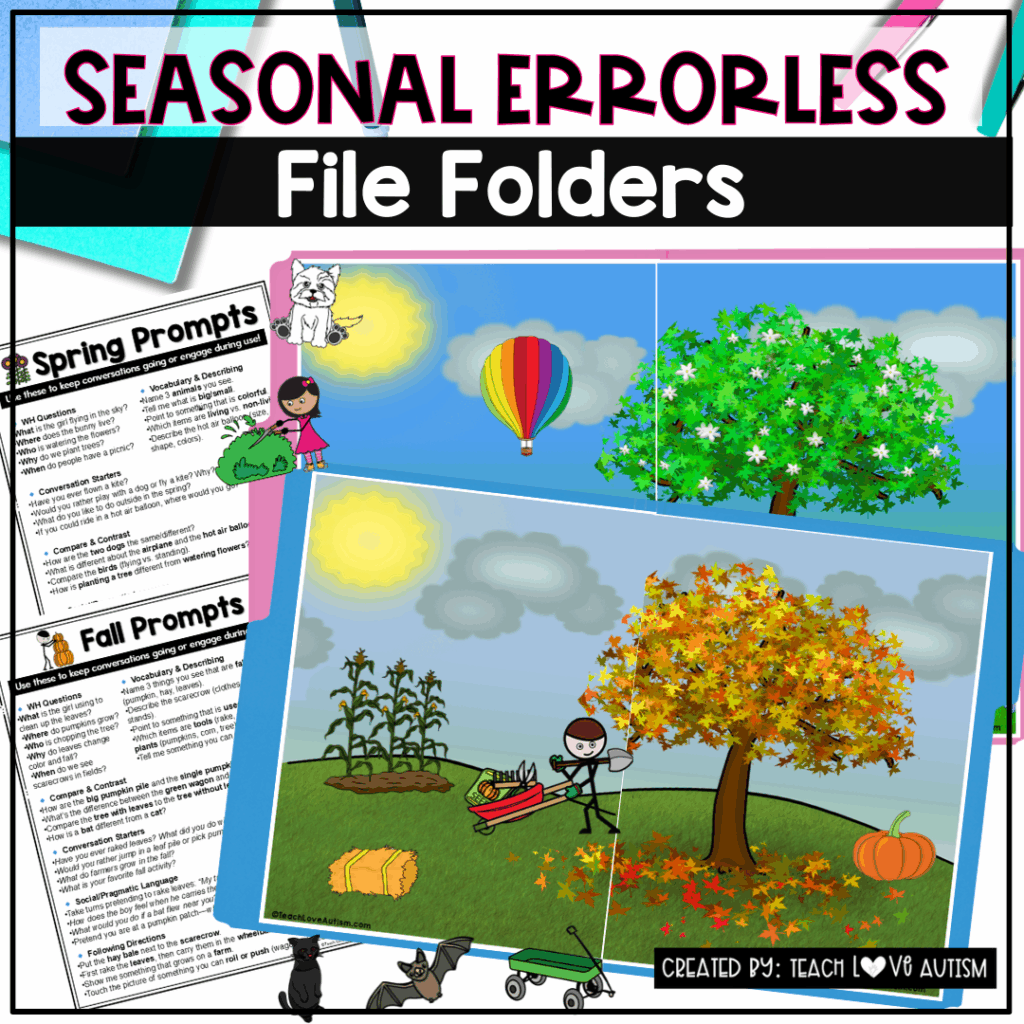 Seasonal Errorless File Folders - Teach Love Autism