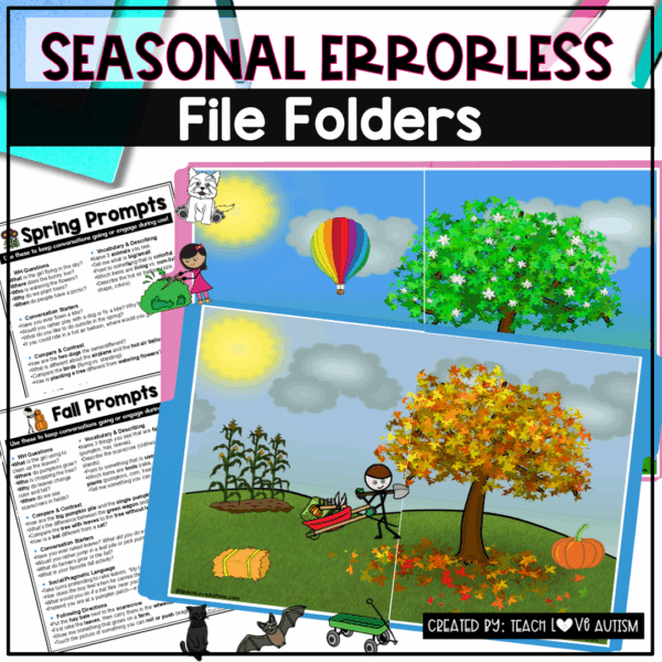 Seasonal Errorless File Folders - Teach Love Autism