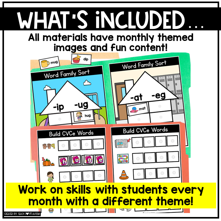 August Reading File Folders | Back to School Activities | Literacy Centers