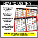 November Reading File Folders | Halloween Activities | Literacy Centers