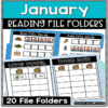 January Reading File Folders | Winter Activities | Literacy Centers