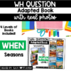 WH Question Adapted Books WHEN | Seasons - Teach Love Autism