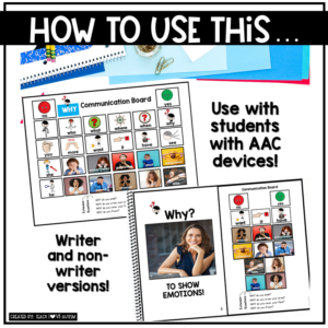 WH Question Adapted Books WHY | Emotions - Teach Love Autism