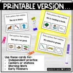Matching Sentences to Pictures | Reading Printable Task Cards | Boom ...