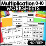 Multiplication 0-10 Math Worksheets | No Prep Math Activities - Teach ...