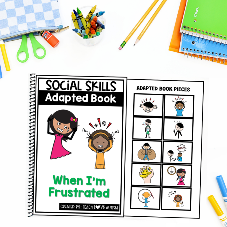 When I'm Frustrated Adapted Book | Social Skills - Teach Love Autism