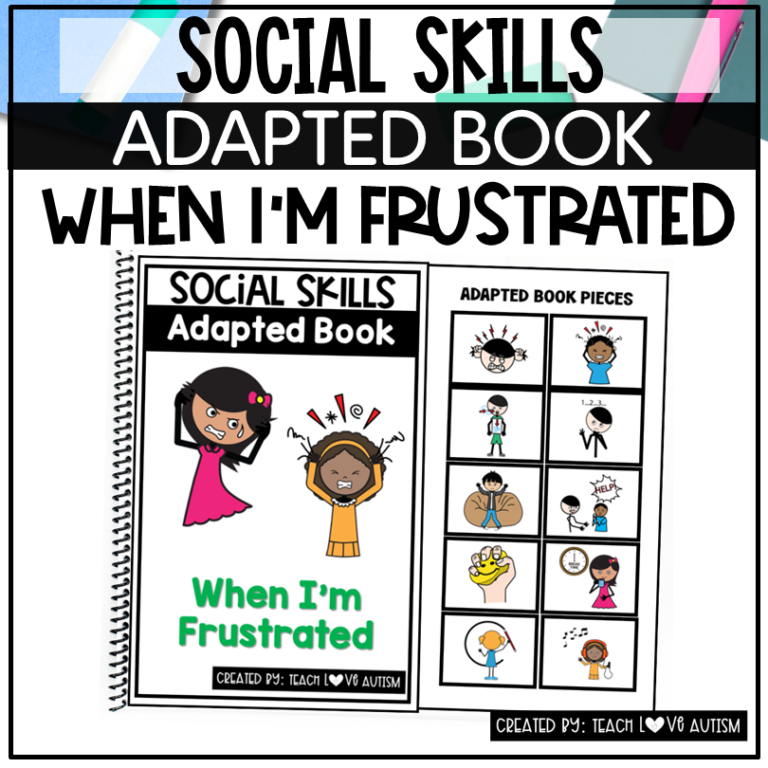 When I'm Frustrated Adapted Book | Social Skills - Teach Love Autism