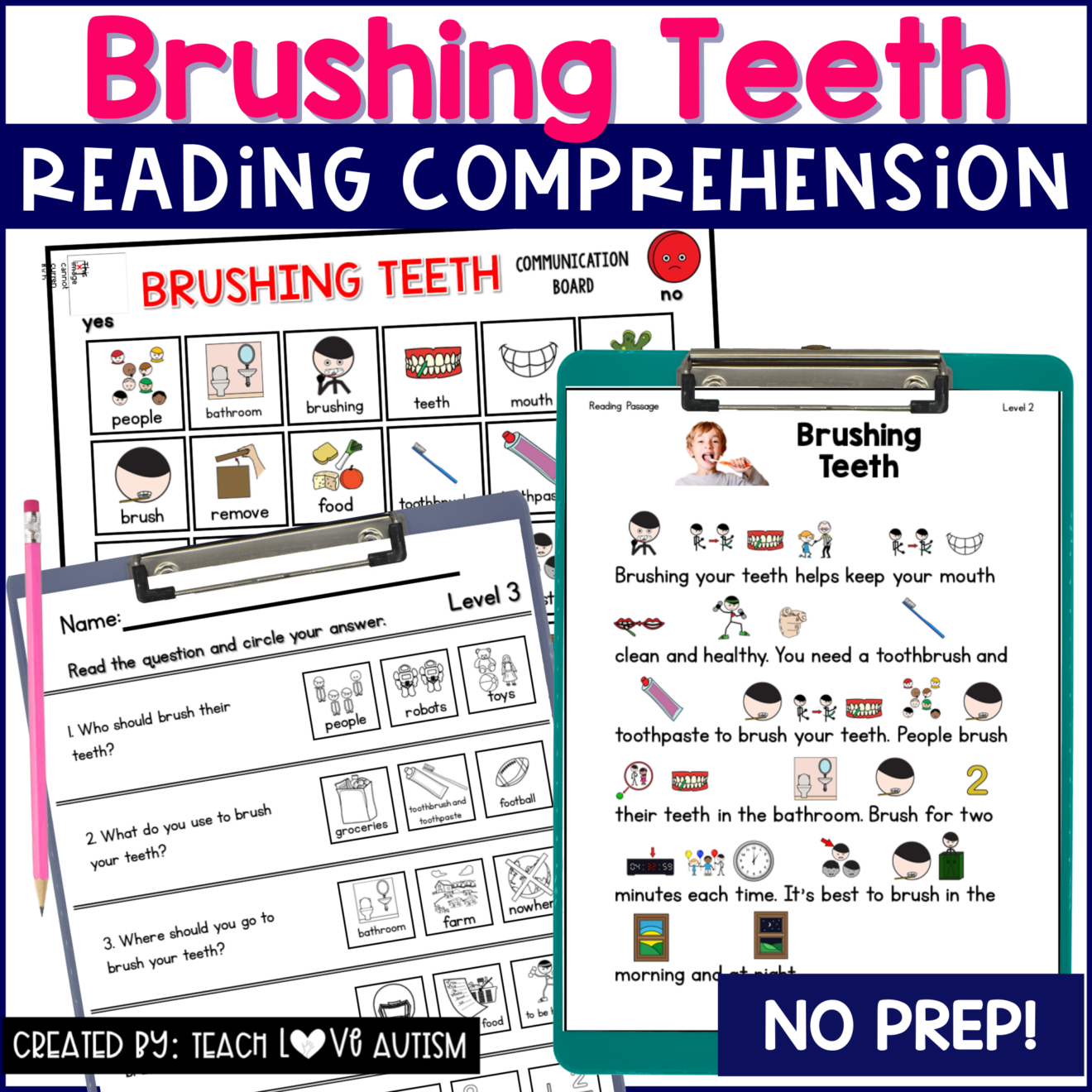 Brushing Teeth Life Skills Reading Comprehension Passages and ...
