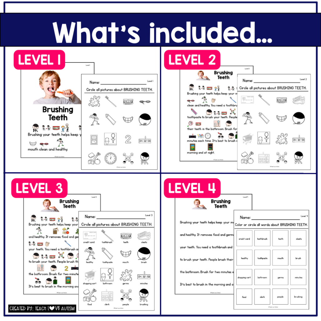 Brushing Teeth Life Skills Reading Comprehension Passages and ...