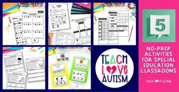 5 No-Prep Worksheet Activities for Special Education Classrooms After a ...