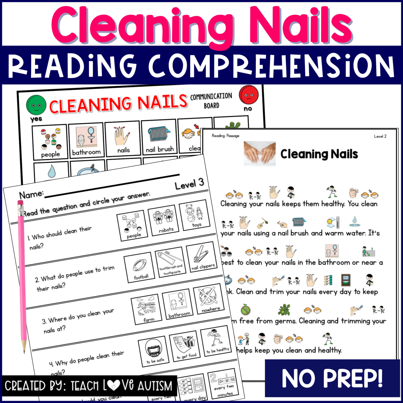 Cleaning Nails Life Skills Reading Comprehension Passages and ...