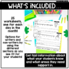 March Daily Writing Worksheets | Read, Trace, Write, and Build Activity ...