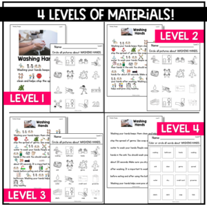 Washing Hands Reading Comprehension Passages and Worksheets for Life ...