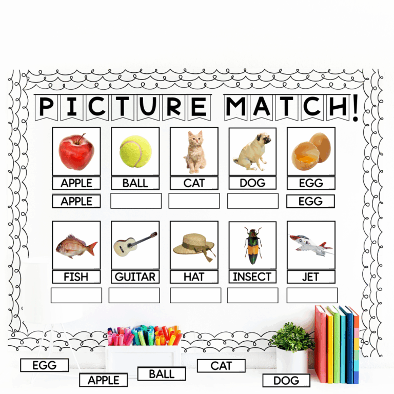 Interactive Alphabet Bulletin Board | Letter Matching & Sounds with ...