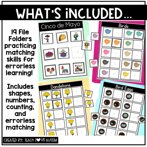 May Matching and Errorless File Folders for Independent Work Stations ...