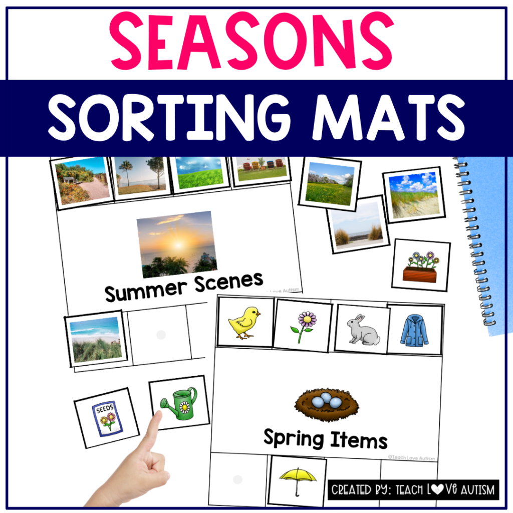Seasons Sorting Mats - Teach Love Autism